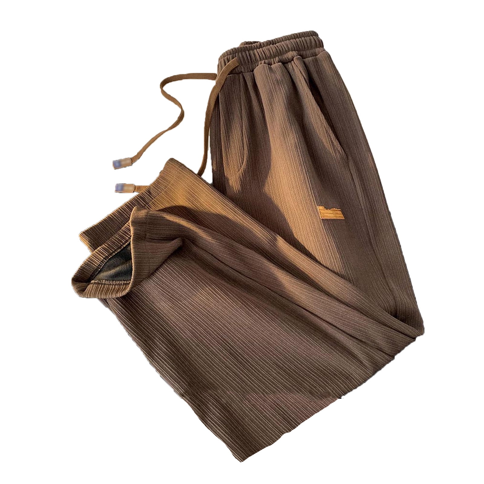 EDFBUYKRS Female Women Pants Casual Wide Leg Pants Women Casual Cool Ice Silk Sweatpants Super ...