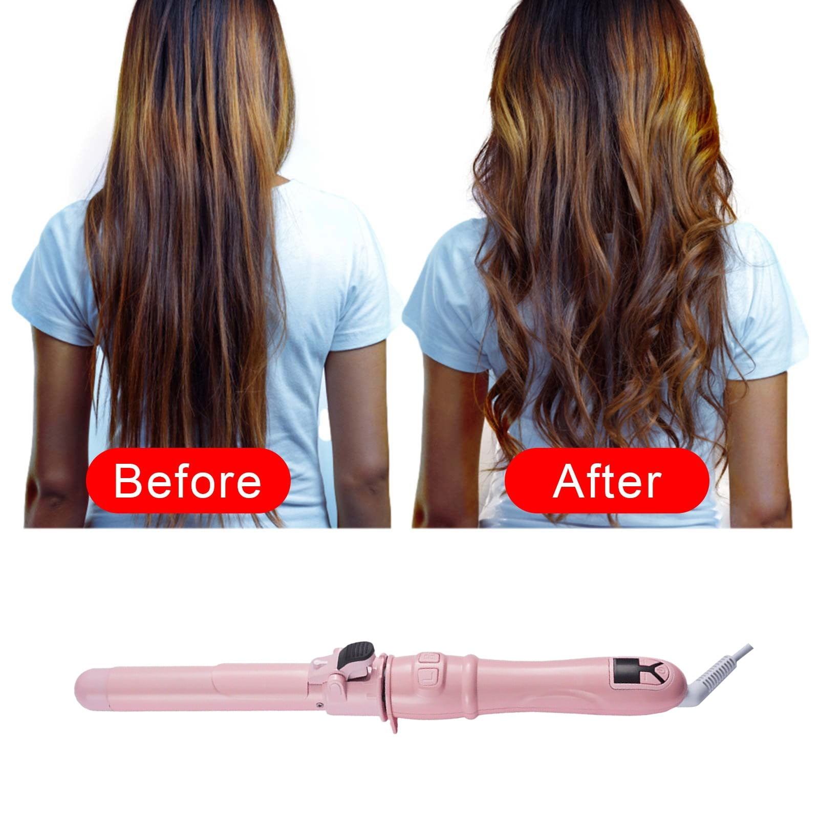 EDFBUYKRS Self Hair Cutting Tools for Ladies Rotating Curling Ir on ...
