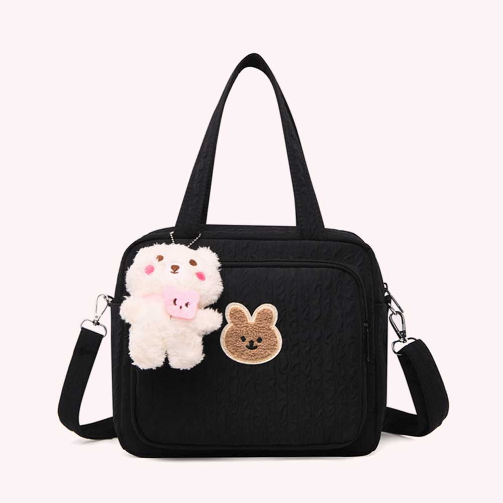EDFRWWS Baby Diaper Bag, Cute Cartoon Design, Nylon, Black, 24x20x14cm ...