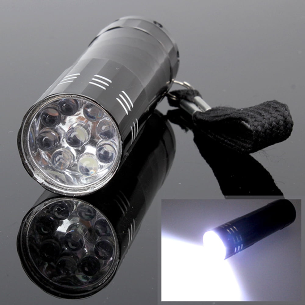 EDFRWWS Mini 9 LED Flashlight 3 AAA Battery Operated Pen Light Torch ...
