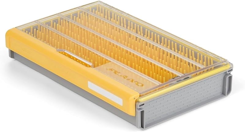 EDGE 3700 Premium Tackle Utility Box, Gray and Yellow, Stackable ...