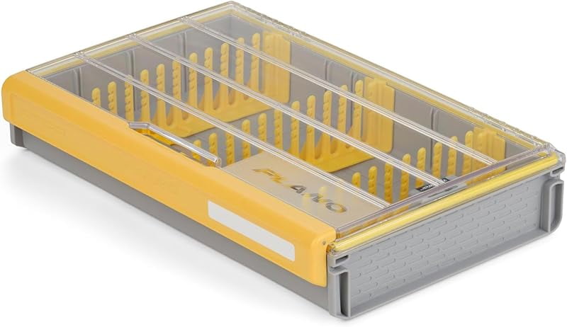 EDGE 3700 Premium Tackle Utility Box, Gray and Yellow, Stackable ...