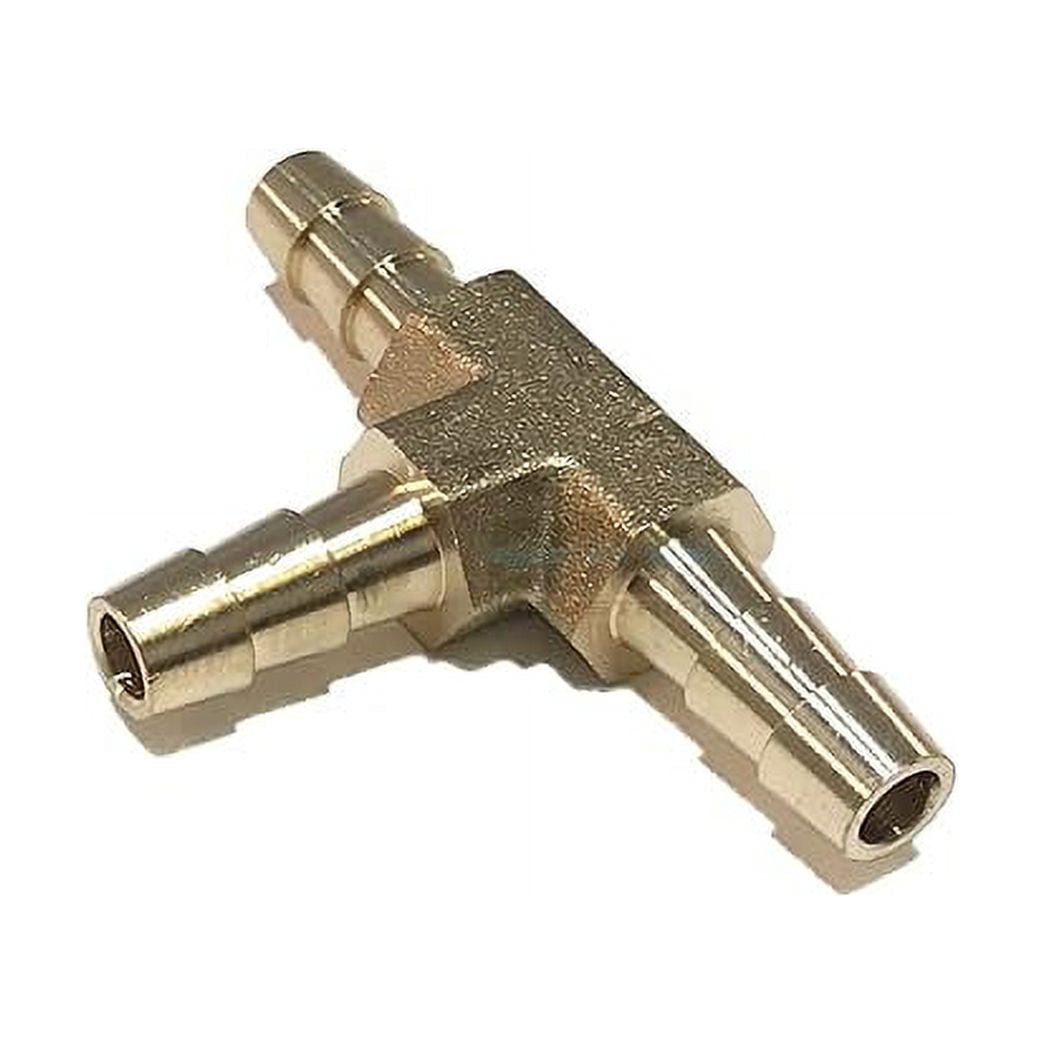 EDGE INDUSTRIAL 1/4" Hose ID Brass Hose Barb TEE SPLICER Fitting Fuel ...