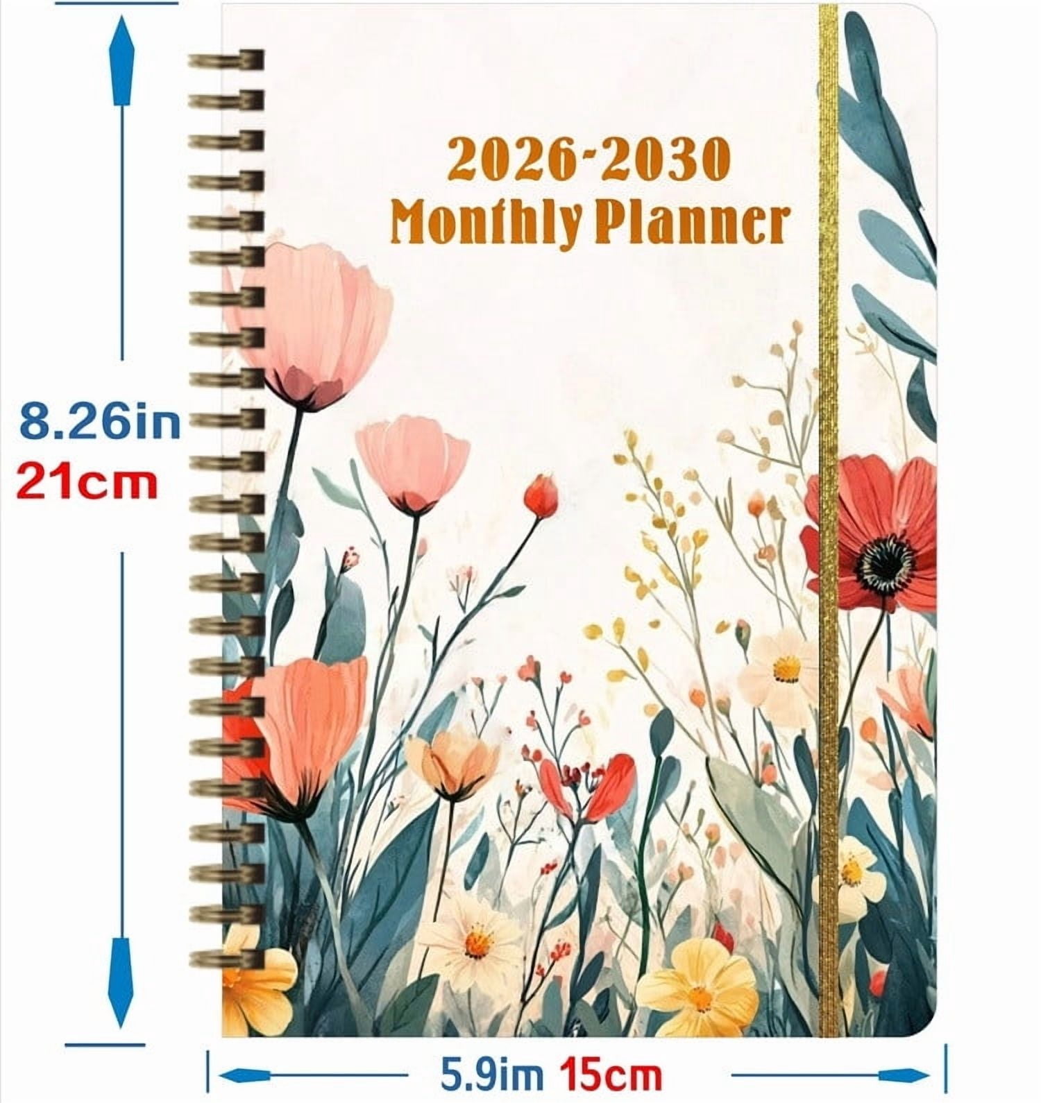 EDHITNR 2026-2030 Monthly Planner, 5 Year Academic Planner with Twin ...