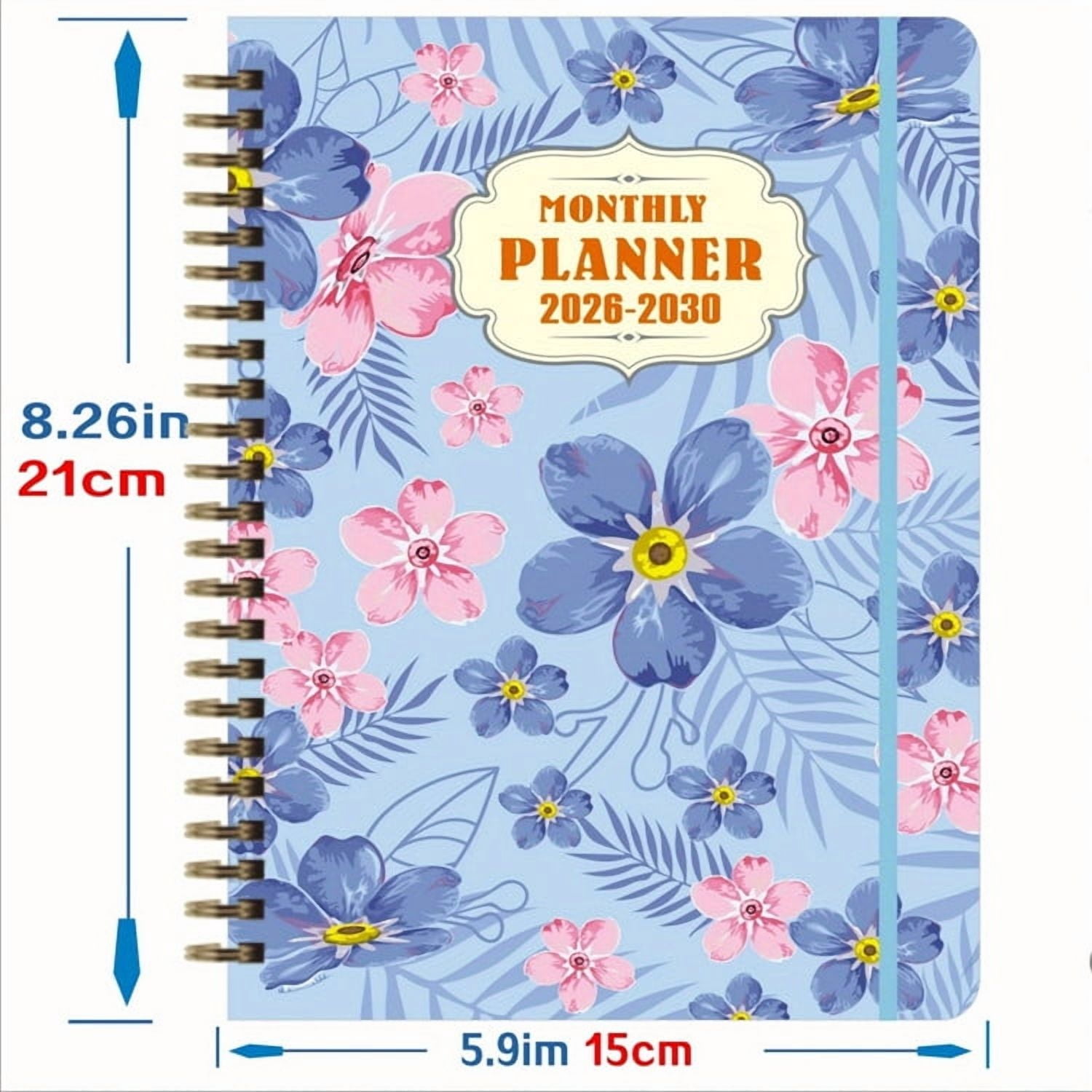 EDHITNR 2026-2030 Monthly Planner, 5 Year Academic Planner with Twin ...