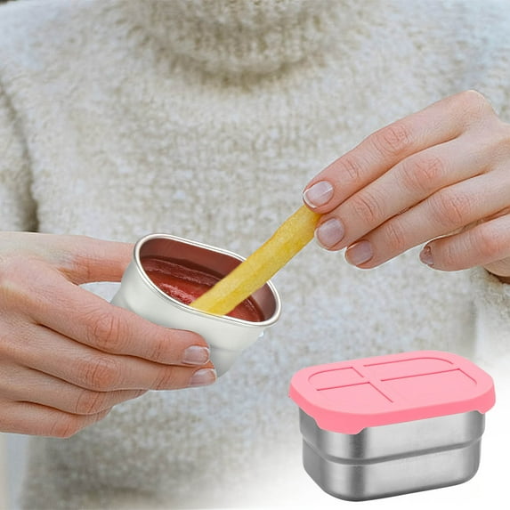 EDHITNR 304 Stainless Steel Dipping Box, Airtight Crisper Bento Sauce ...