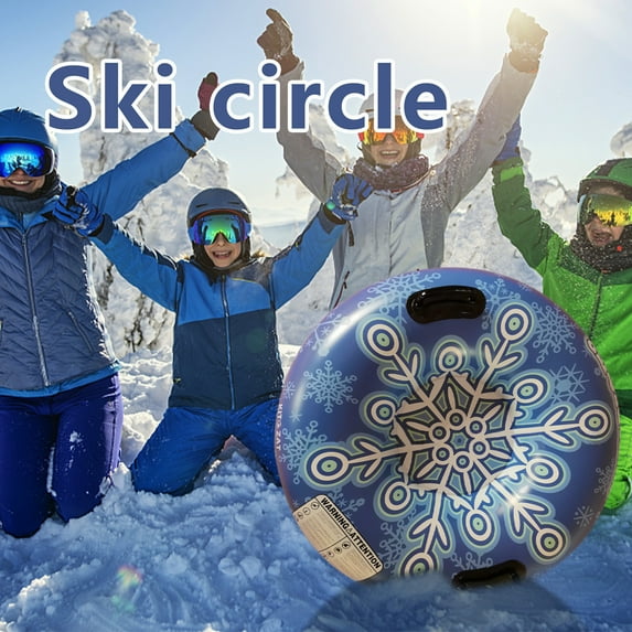 EDHITNR 35 Inch Heavy Duty Snow Tube, Inflatable Snow Sled for Kids and ...