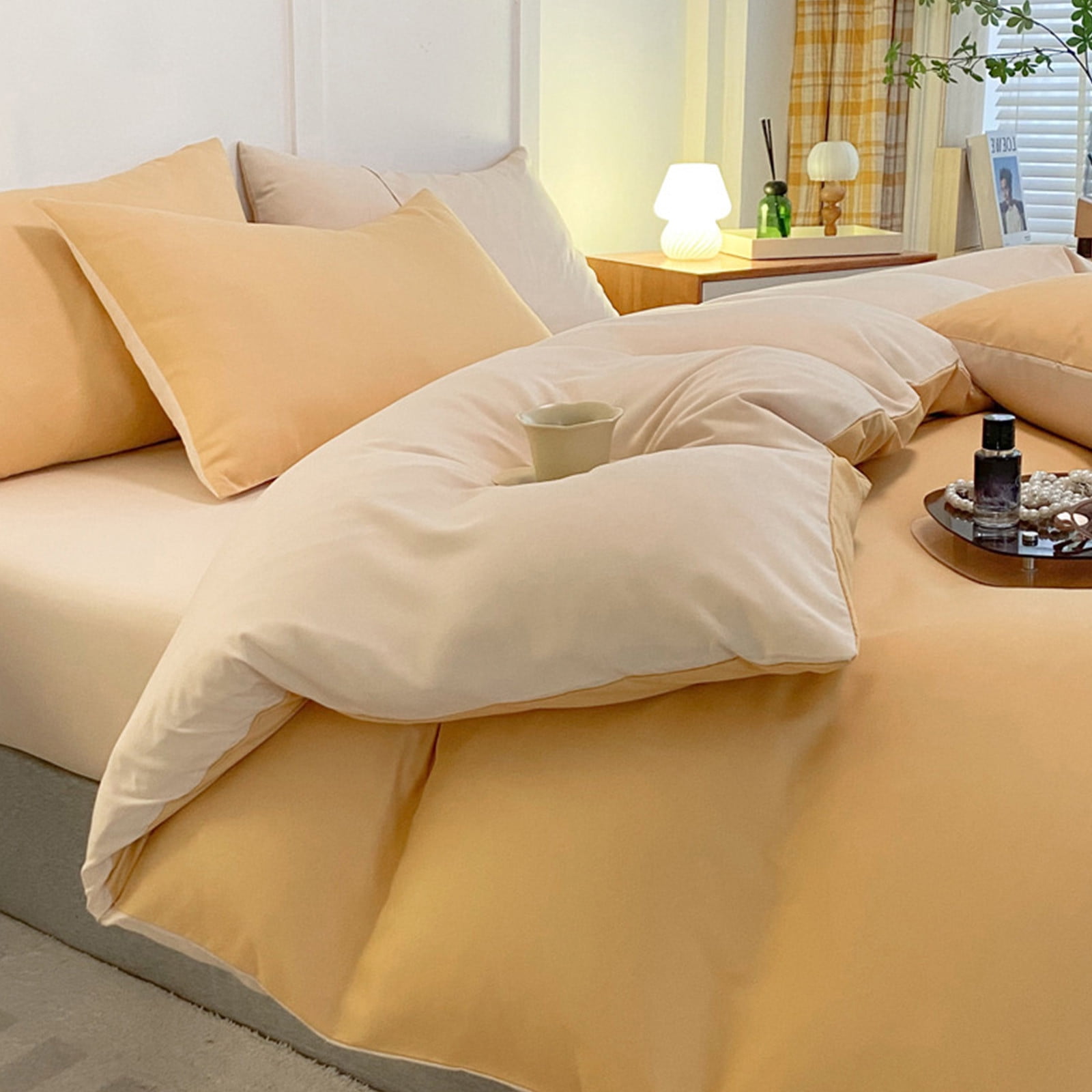 EDHITNR 4-Piece Bedding Set, Soft Washed Polyester Dorm Bed Sheets ...