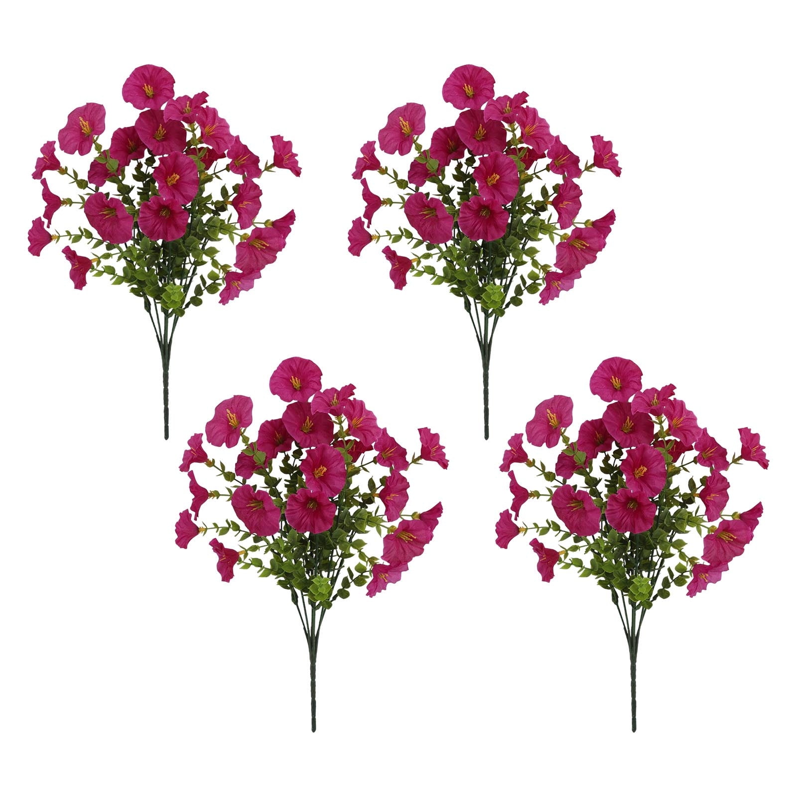 EDHITNR 4PC Realistic Outdoor Artificial Flowers, Weather-Resistant ...