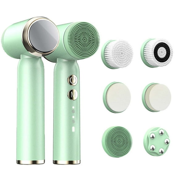 EDHITNR 6-in-1 Rotating Facial Cleansing Brush, Rechargeable USB Face ...