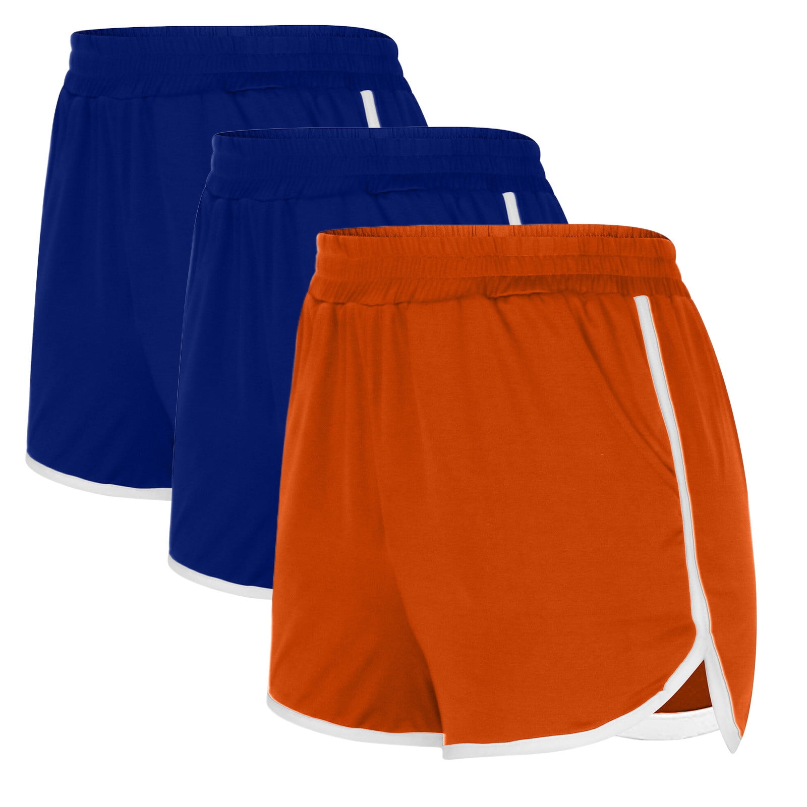 XWSHYW Womens Athletic Shorts Fashion Solid Color Comfortable Running ...