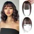 EDHITNR Clip In Bangs, 100% Human Hair Clip-In Fringe with Temples ...