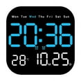 EDHITNR Digital Wall Clock, Multifunctional LED Electronic Clock with ...