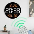 EDHITNR Digital Wall Clock, Remote Control Color Screen Clock ...