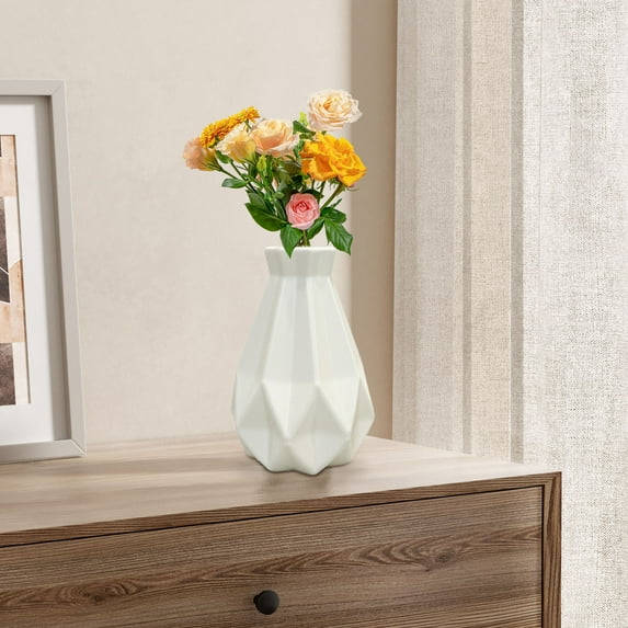 EDHITNR Drop Vase, Imitation Ceramic Plastic Vase for Flowers ...