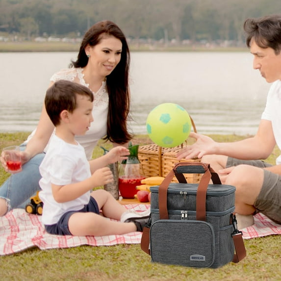 EDHITNR Fashionable Messenger Lunch Bag, Large Capacity Insulated Lunch ...