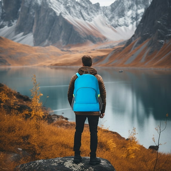 EDHITNR Foldable Backpack, Custom Logo Nylon Backpack for Outdoor ...