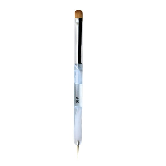 EDHITNR French Manicure Brush, Two-Way Nail Art Brush with Dotting Tool ...