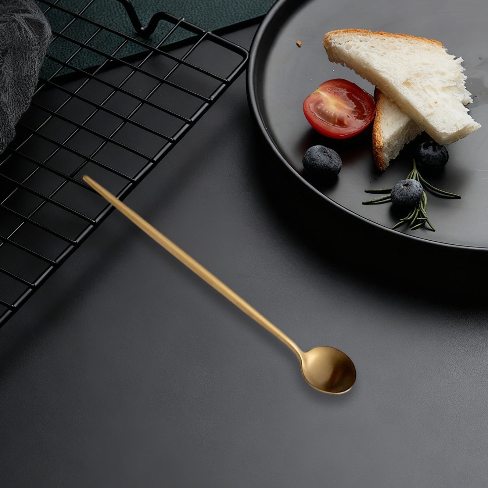 EDHITNR Gold Stainless Steel Coffee Spoon, Long Handle Iced Tea ...