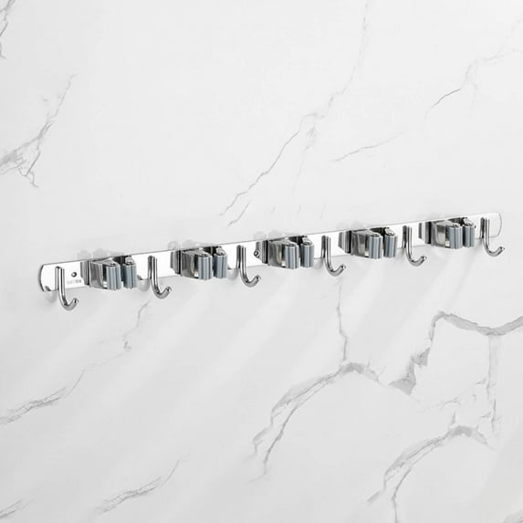 EDHITNR Heavy Duty Mop Holder Wall Mount, 304 Stainless Steel Mop Broom ...