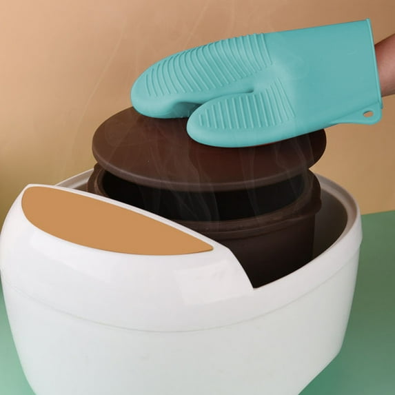 EDHITNR High Temperature Silicone Oven Gloves, Heat Resistant Kitchen ...