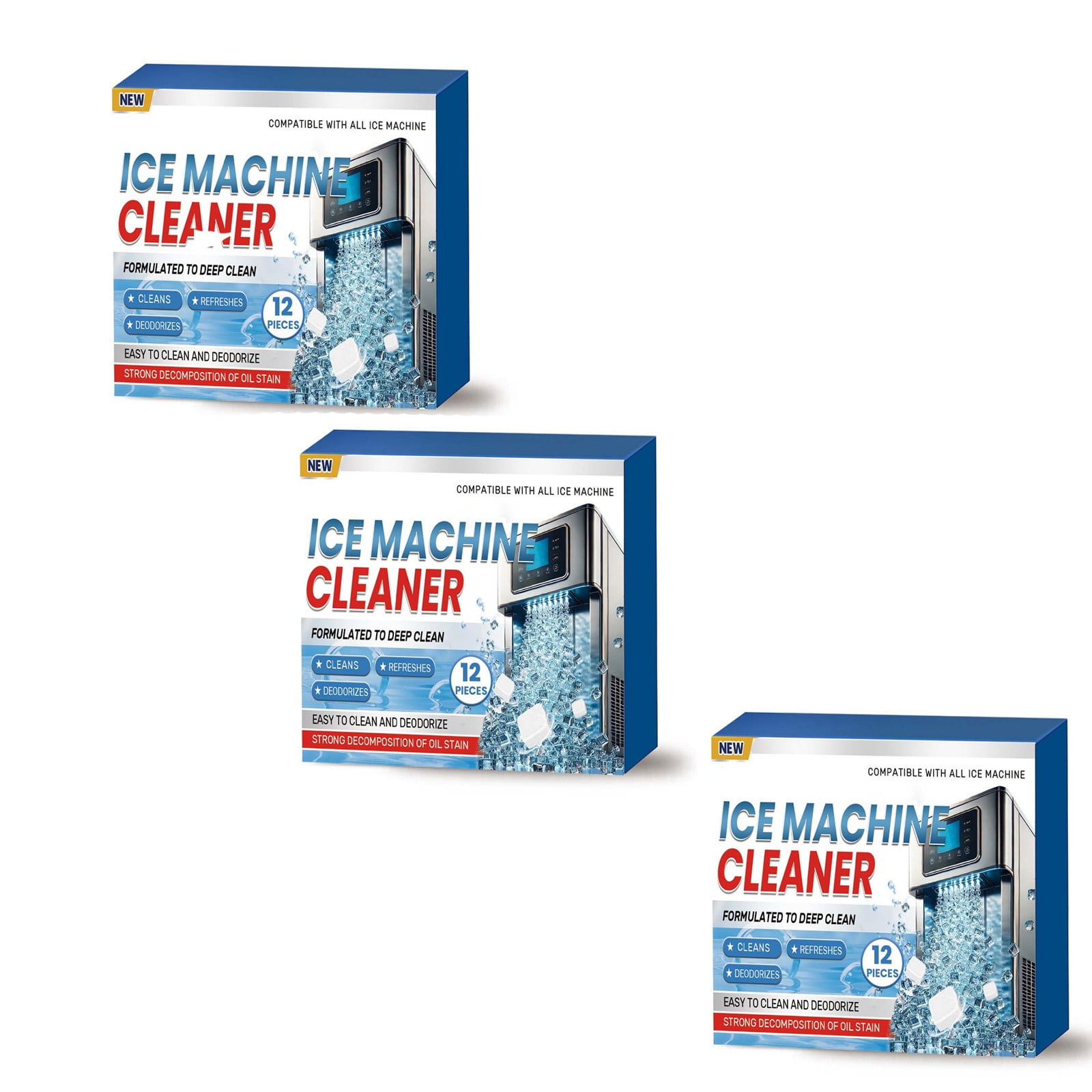 EDHITNR Ice Maker Cleaner Tablets, Efficient Descaling Deodorizing Ice ...