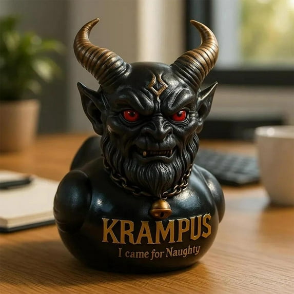 EDHITNR Krampus Duck Figurine, Collectible Gothic Holiday Decor, Quirky ...