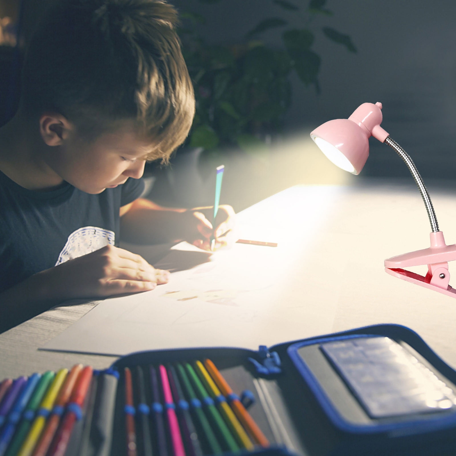 EDHITNR LED Mini Clip Lamp, Adjustable Brightness Bedside Night Light ...