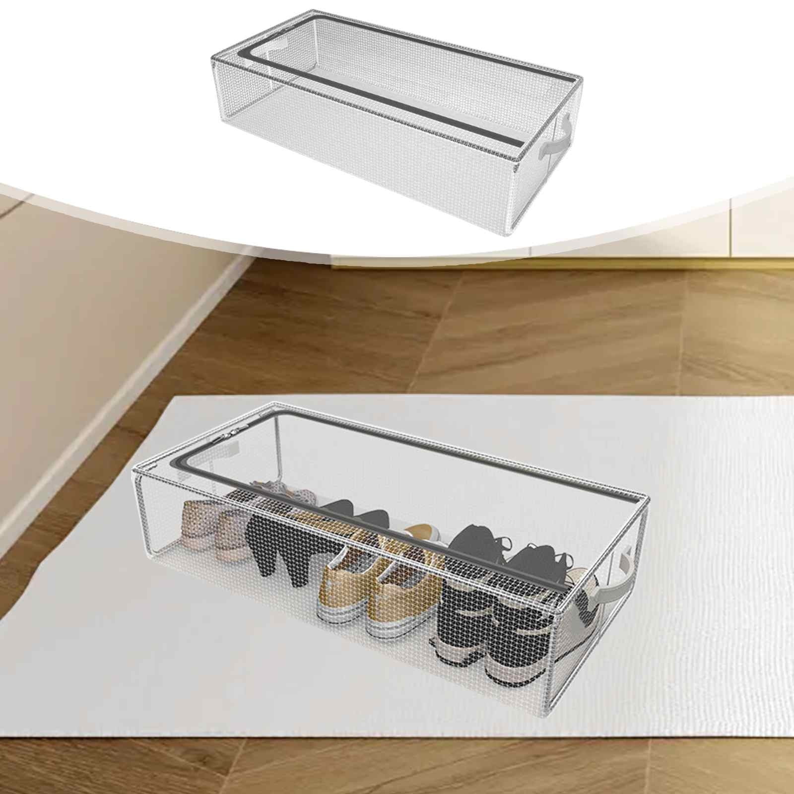 EDHITNR Large Capacity PVC Shoe Storage Box, Transparent Foldable Shoe ...