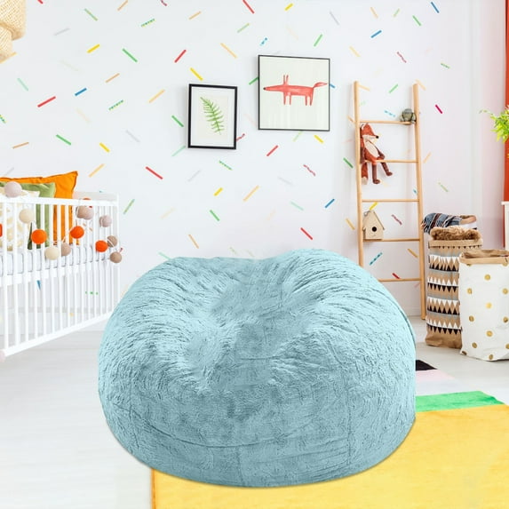 EDHITNR Large Circular Velvet Chair Cover, Soft Fluffy Comfortable Sofa ...