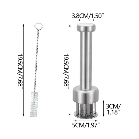 EDHITNR Meat Tenderizer Tool, 21 Stainless Steel Needles Kitchen Meat ...