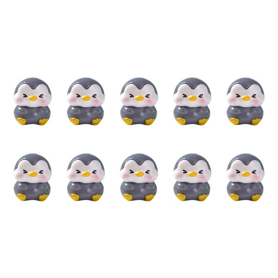 EDHITNR Miniature Penguin Figurines, 10Pcs Resin Penguin Decor Toys ...