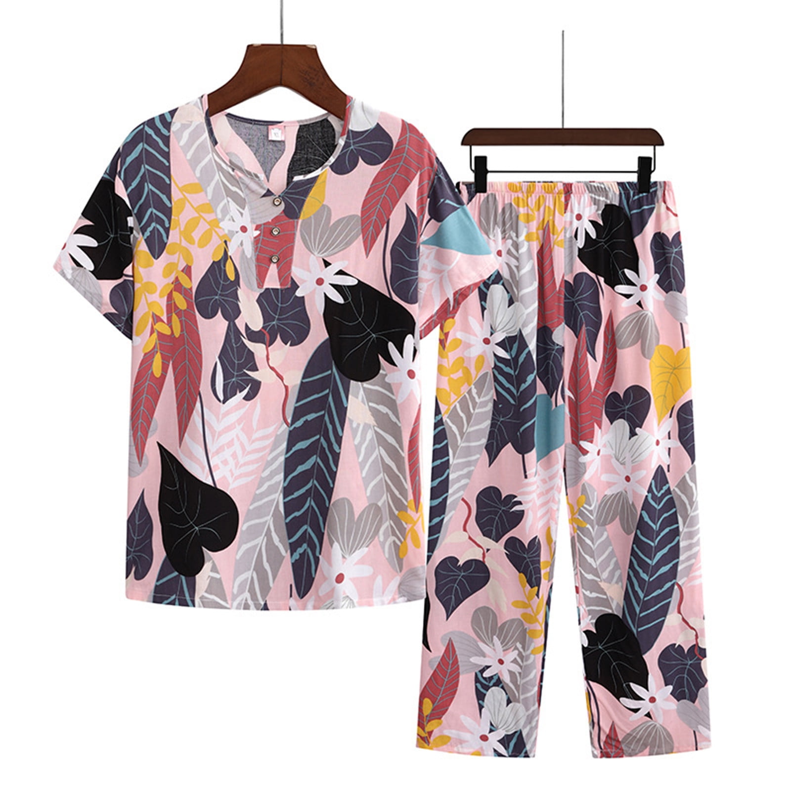 Xwshyw Nightgowns For Women Leisure Plus Size Crew Neck Loose Fit