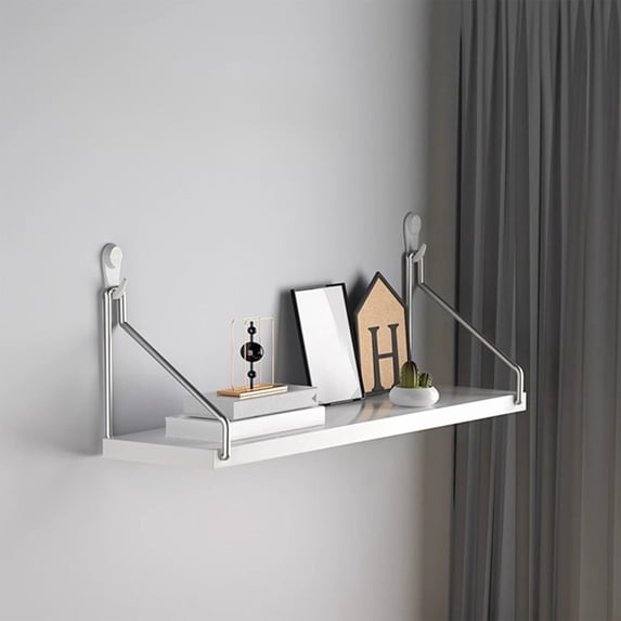 EDHITNR No-Drill Wall Shelf, Damage-Free Adhesive Wall Mounted Shelf ...