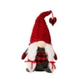 EDHITNR Patriotic Dwarf Doll, Red Knitted Hat Rudolph Ornament Couple ...