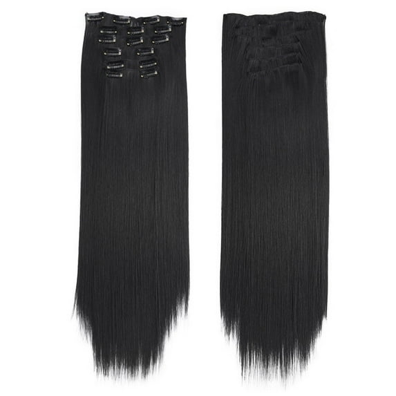EDHITNR Real Remy Human Hair Extensions, Clip in Hair Extensions Full ...