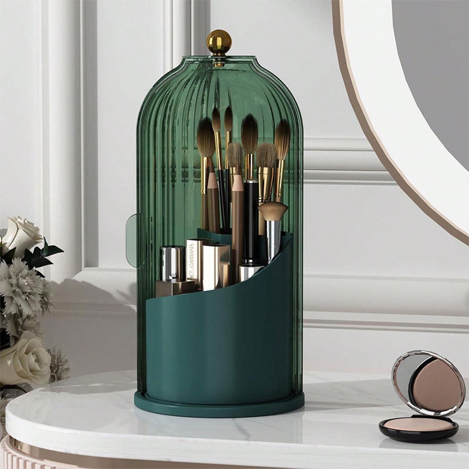 EDHITNR Rotating Birdcage Pen Organizer, 360° Spinning Cosmetic Brush ...