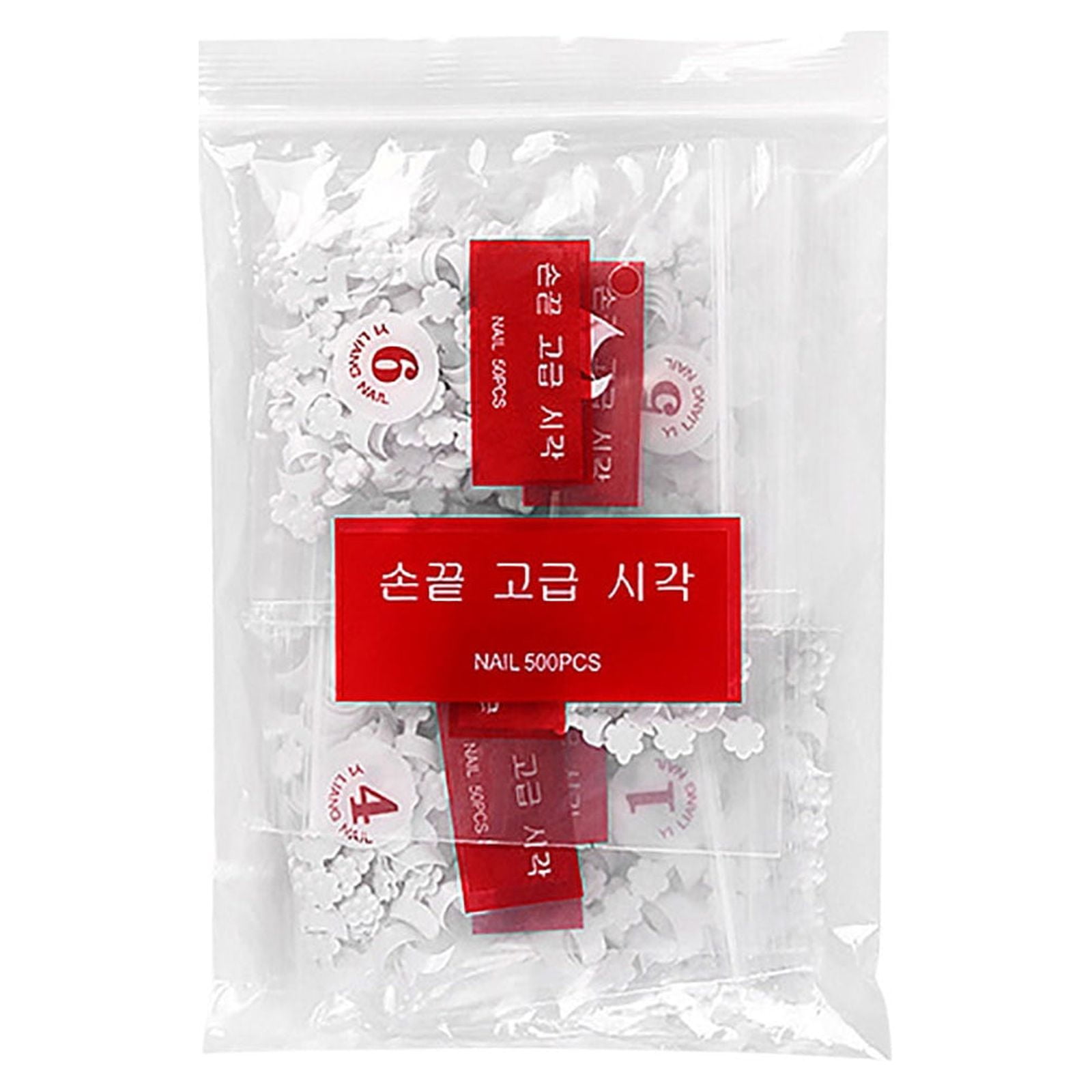 EDHITNR Short French Nail Tips, White ABS Plastic False Nails 10 Sizes ...