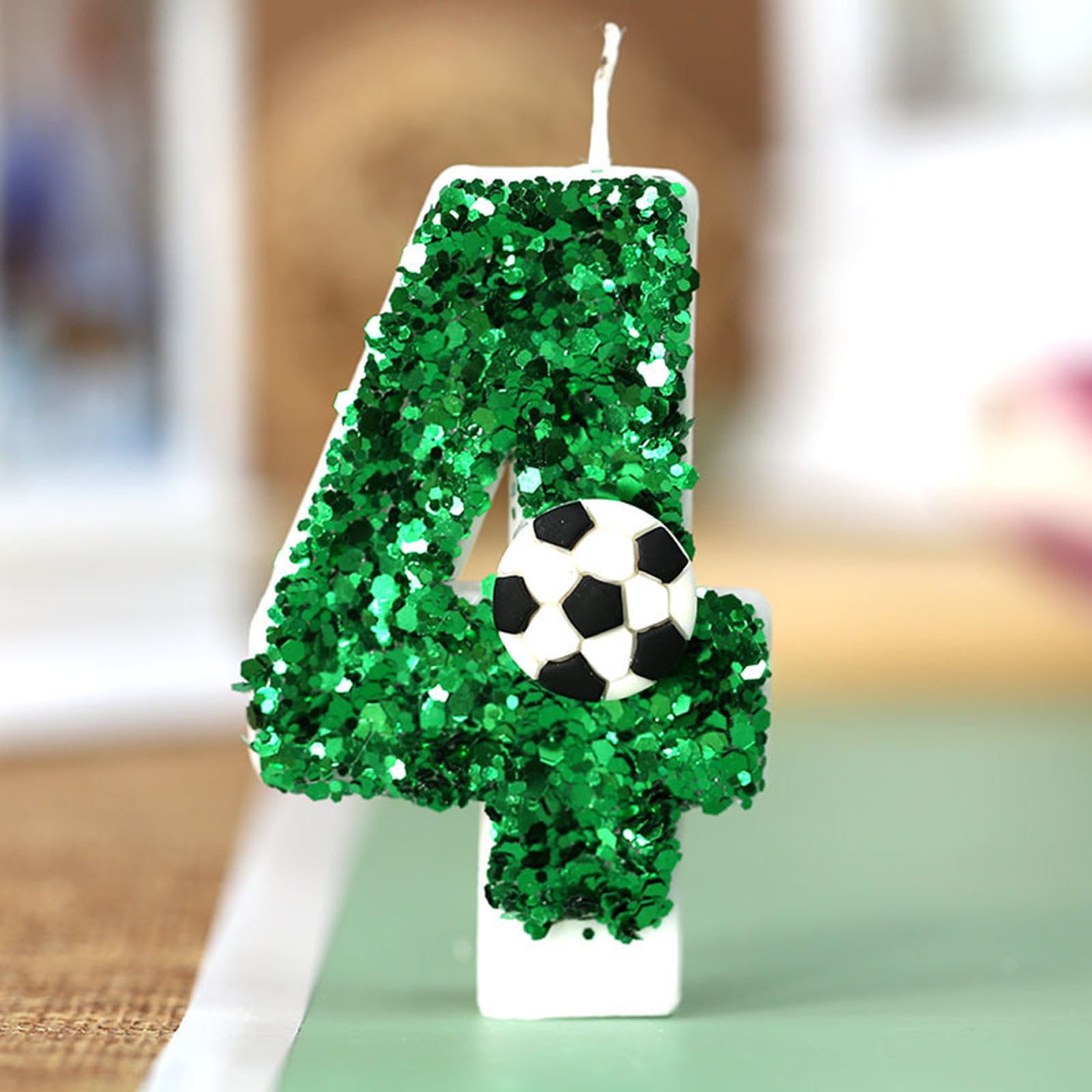 EDHITNR Soccer Birthday Candle, 9th Birthday Cake Topper Decorations ...