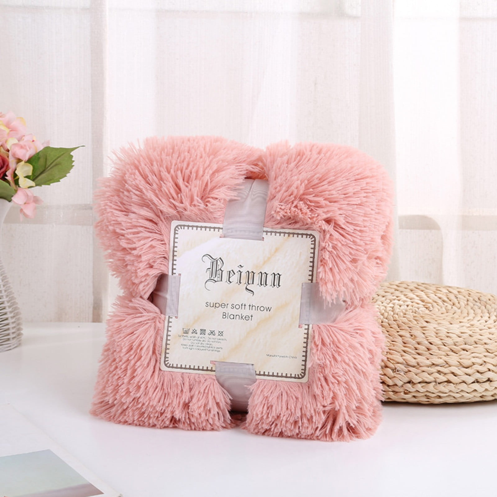 EDHITNR Soft Warm Faux Throw Blanket, Super Soft Microfiber Sofa ...