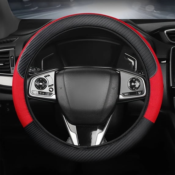 EDHITNR Sports Steering Wheel Cover, Fiber Material Anti-Slip Thin ...