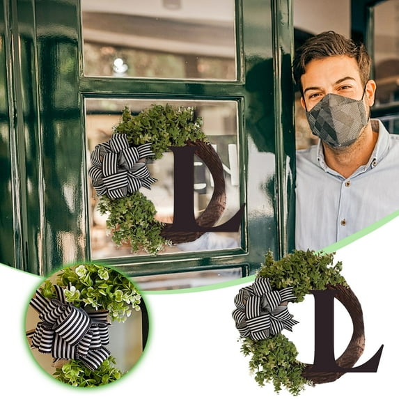 EDHITNR Spring Family Letter Wreath, Artificial Floral Door Garland ...