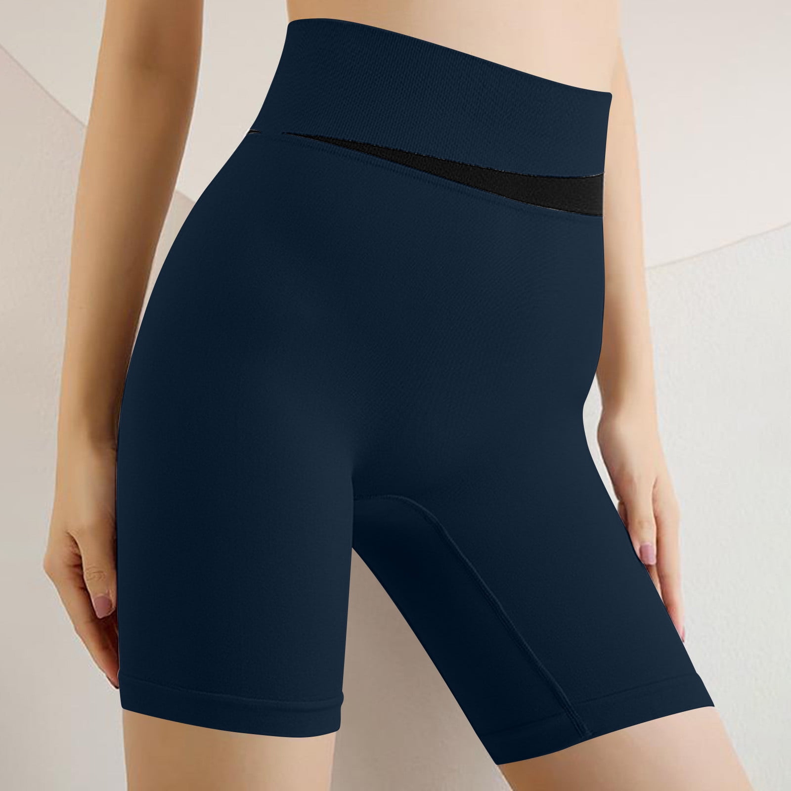 XWSHYW Athletic Shorts for Women Summer Solid Color High Waist Workout ...