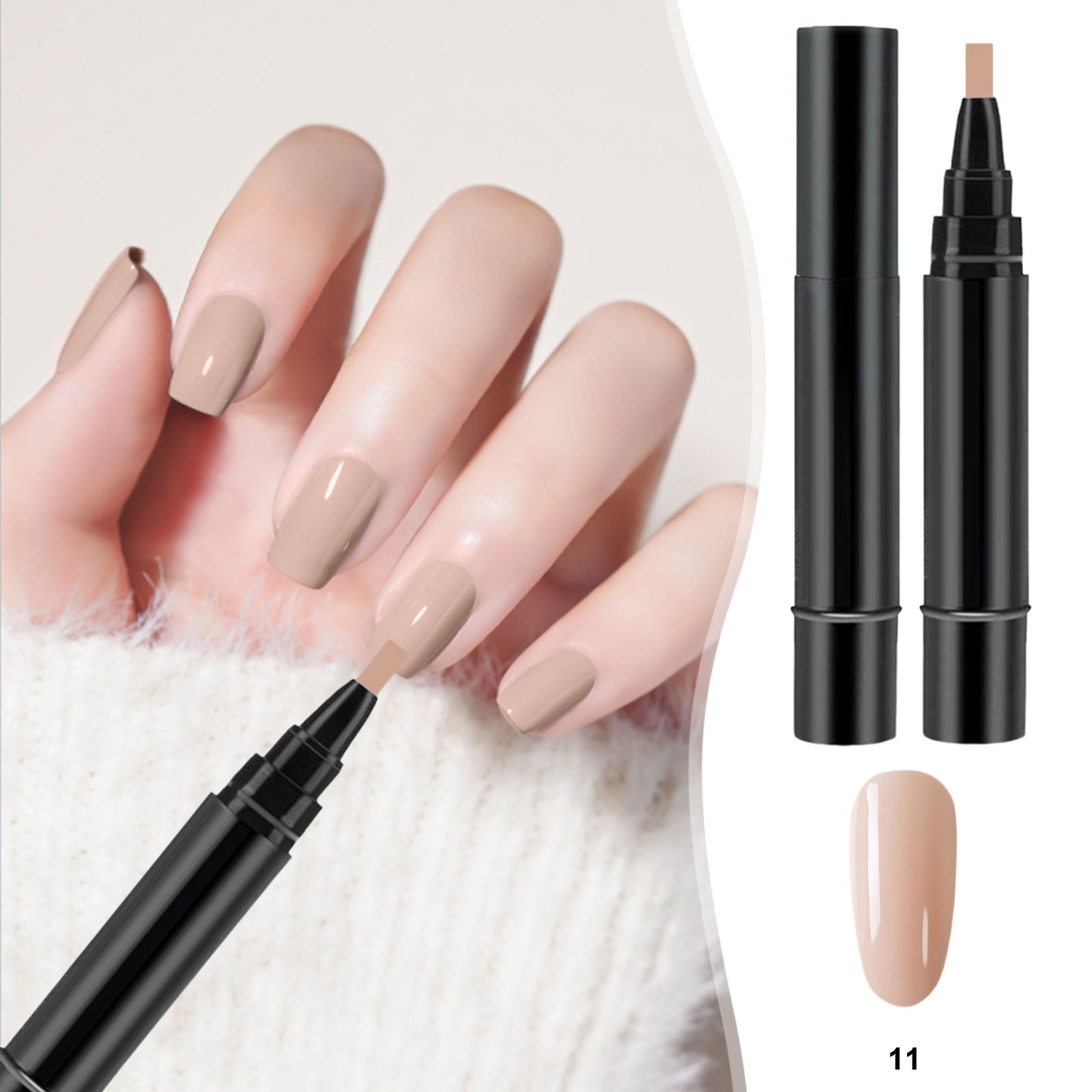EDHITNR Step Gel Nail Polish Brush Pen, DIY Nail Art Drawing Marker Pen ...