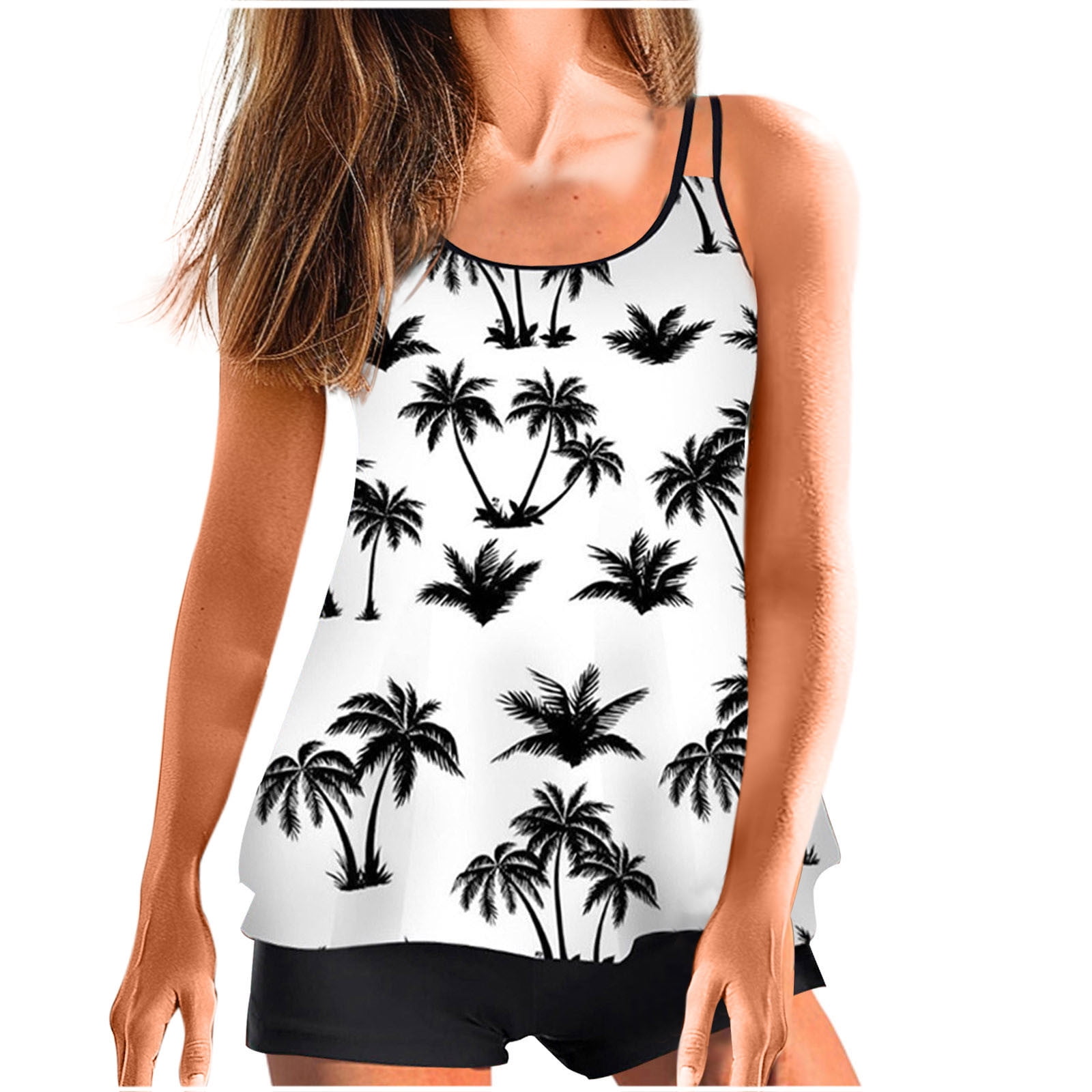 Edhitnr Swim Suits For Women 2024 Loose Fit Floral Pattern Two Piece