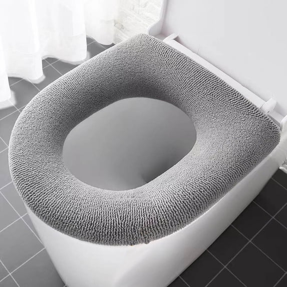 EDHITNR Thickened Toilet Seat Cushion, Super Soft Washable Knitted ...