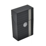 EDHITNR Thin Vertical Striped Plastic Cigarette Case, Portable Reusable ...