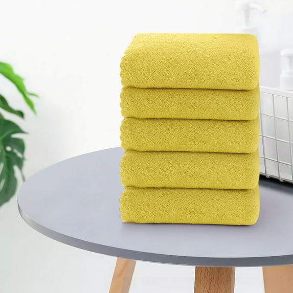 EDHITNR Velvet Face Towel, Soft Absorbent Facial Wash Cloth, 5-Pack ...