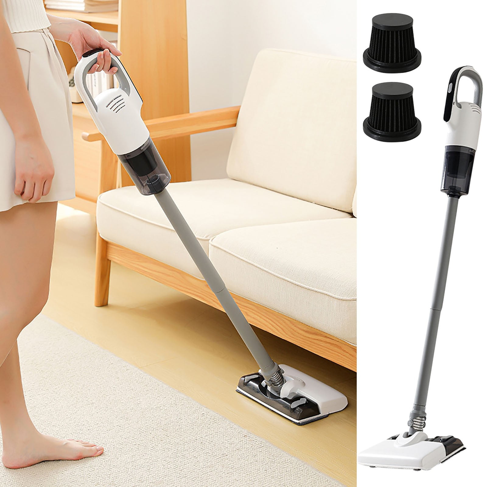 EDHITNR Wireless Vacuum Cleaner, Powerful 8500Pa Suction Handheld Dry ...