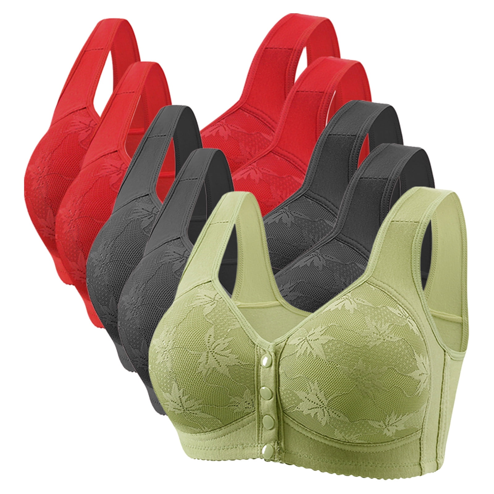 EDHITNR Women Bars 5PC Bras For Women Push Up, Women's Non Magnetic And ...